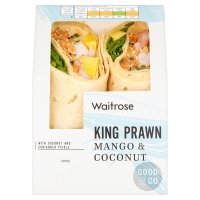 Buy Waitrose MSC king prawn, mango and coconut wrap | Waitrose ...